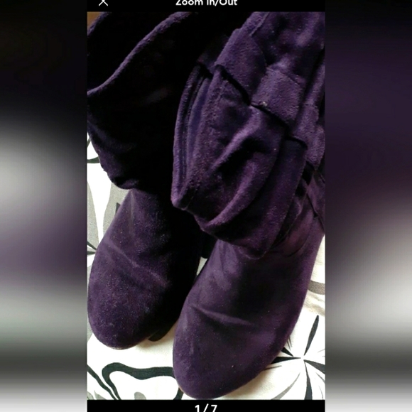 Shoes | Purpleplum Faux Suede Ankle Booties Size 9 | Poshmark